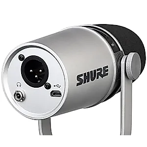 Shure MV7 USB Podcast Microphone - Silver