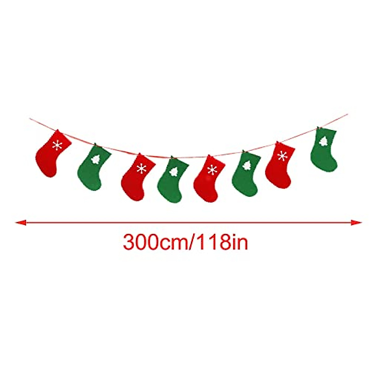 Christmas Wall Decor Banner Hanging Bunting Garland Banner Decoration Supplies Handheld Flag Poles Tall (E, One Size)
