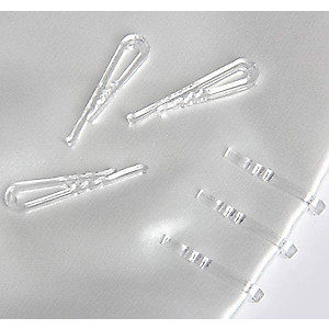 MEETOOT 300pcs Transparent Plastic Alligator Clip 38mm Shirt Fixing Packing Clip U Shape Plastic Clothespins for Ties Socks Pants Shirts