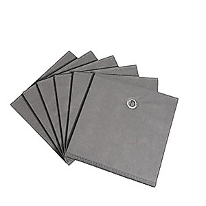 Rabtero Foldable Storage Cubes, Collapsible Cloth Baskets Open Storage Bins for Home Tidy and Storage-Gray, 6 Packs, 11 inches