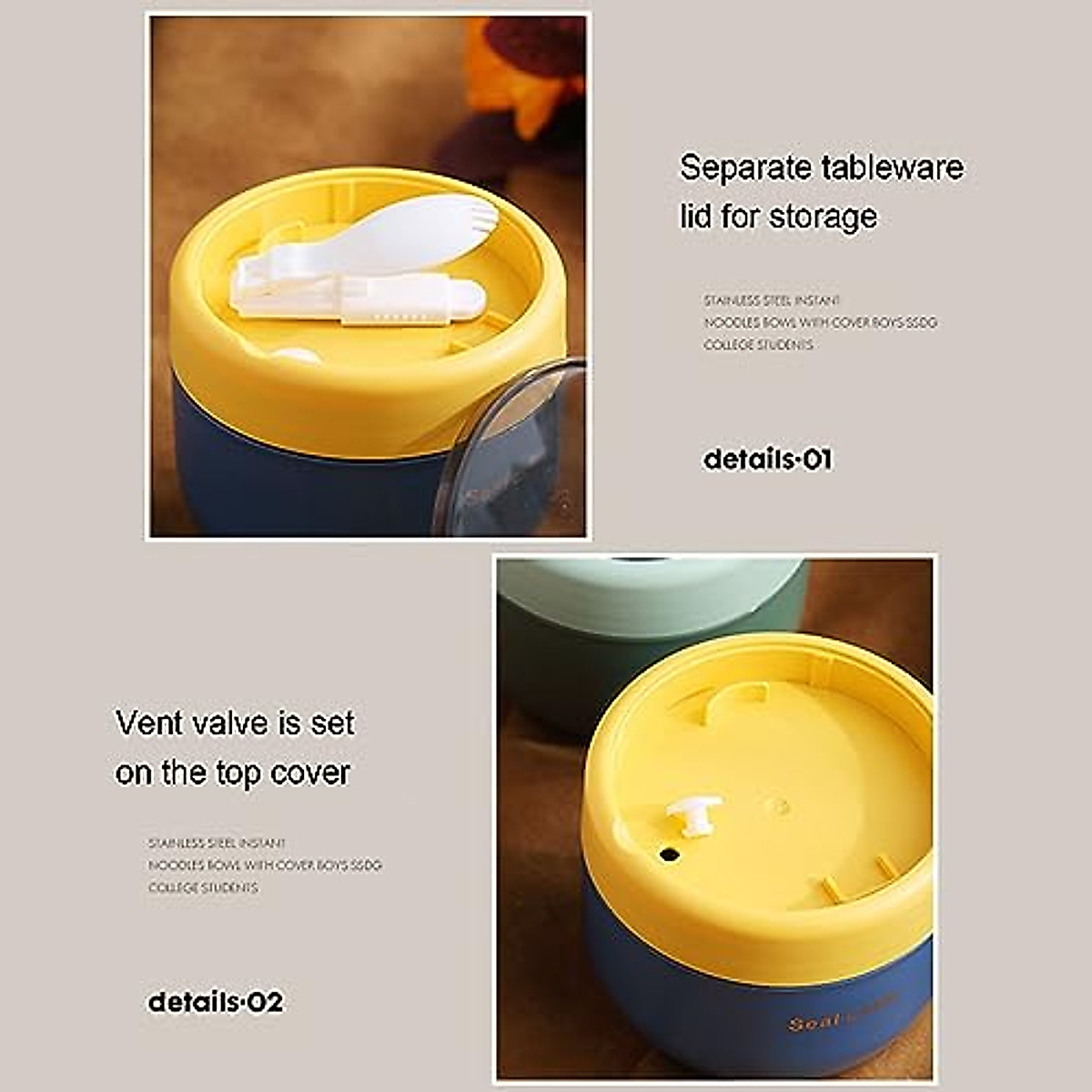 Hatleues 600ml Overnight Oat Containers with Spoon Leakproof Stainless Steel Food Containers with Lids Large Capacity Double-walled Insulated Food Jar Breakfast Yogurt Cups Pink 1