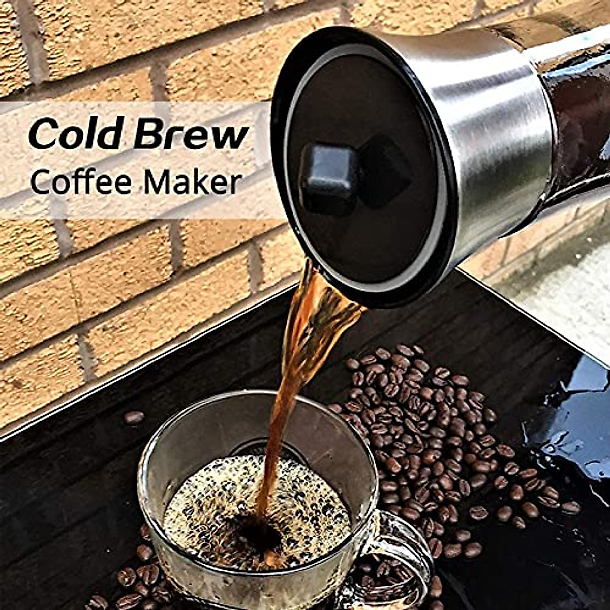 GRFIT Coffee Kettle Coffee Maker Pot Leakproof Thick Glass Cold Brew Cafetera Filter Coffee Pot Tea Infuser Percolator Tool Espresso Maker Coffee Kettle Flow Spout for Coffee and Tea, XXCCHH-2021