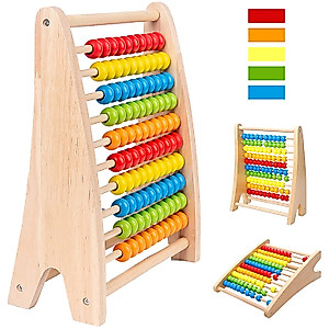 Wondertoys Wooden Abacus Educational Counting Frames Toy 100 Beads Math Tool Baby Abacus for Kids Montessori Gifts Abaco Matematicas para Niños