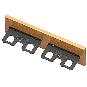 Gijok Battery Holder for Ryobi, 2pcs Battery Storage for Ryobi, Iron 18V Battery Holder for Ryobi, Mount Wall Rack with 2 Slots for Ryobi 18V Batteries (Black) (2pcs-Black)