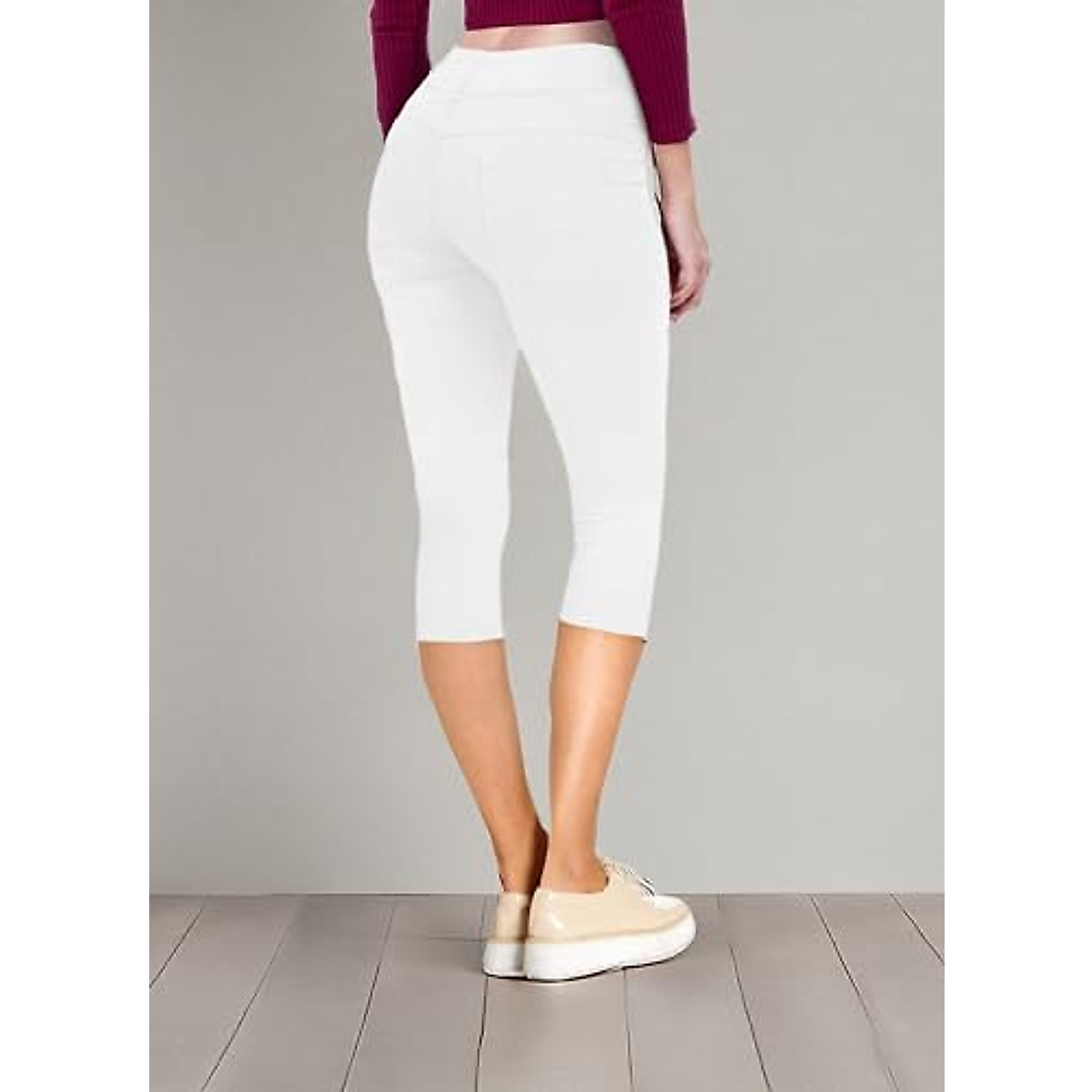 Hybrid & Company Women's Butt Lift V2 Super Comfy Stretch Denim Q43636SKX White 14