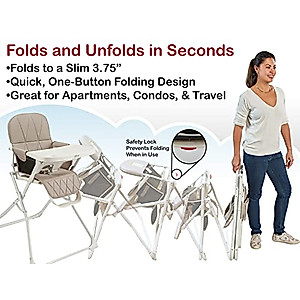 Primo PopUp Folding High Chair, 28x24x38 Inch (Pack of 1)