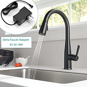 9V Faucet Replacement Power Supply for Delta Faucet Power Adapter EP102157 Compatible with Delta Faucet 9913T-AR-DST 9178T-SP-DST Delta Faucet Touch2O Technology Gen 3 Solenoid Power Supply 5FT