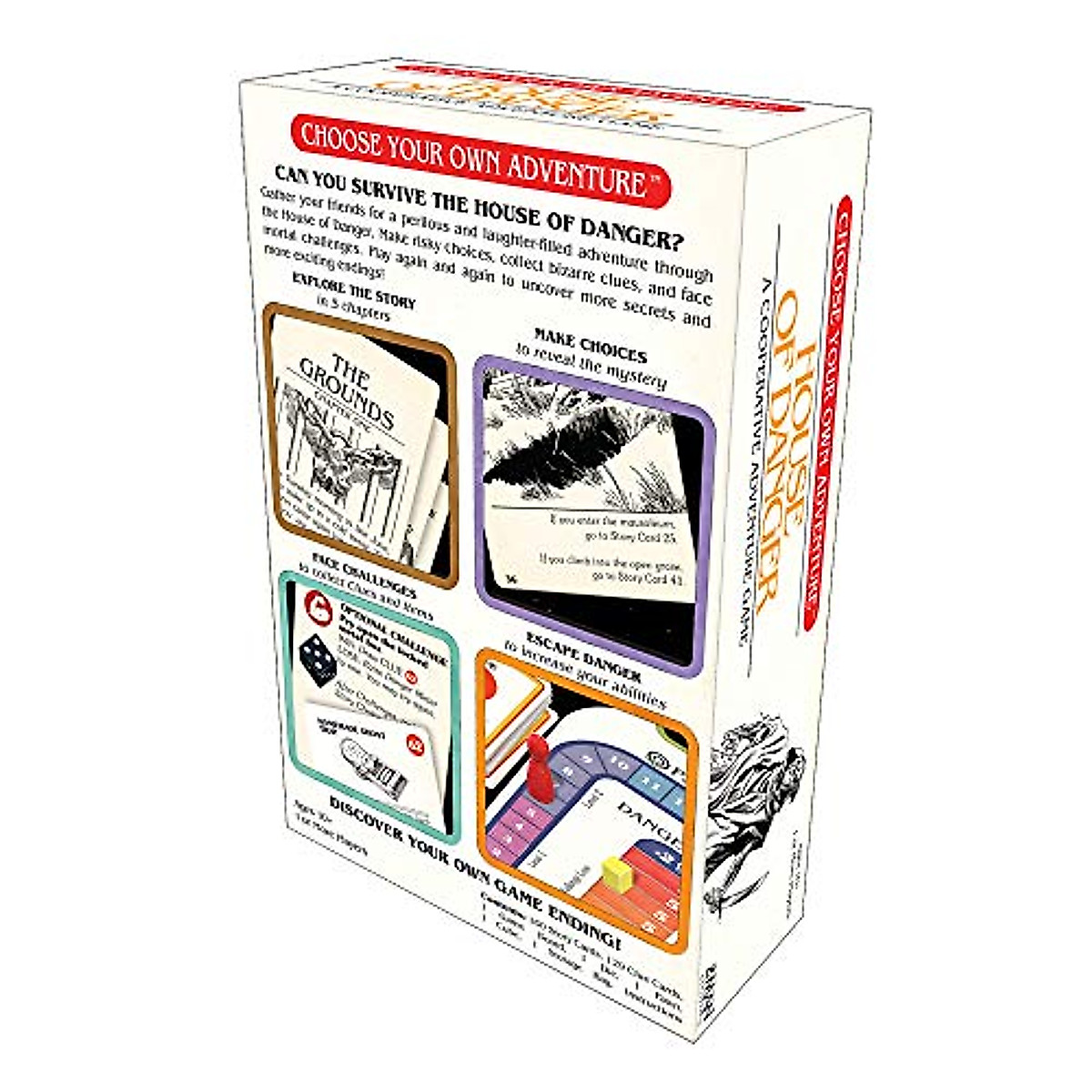 Choose Your Own Adventure House of Danger Board/ Strategy Game | Cooperative Adventure Game for Adults and Kids | Ages 10+ | 1+ Players | Average Playtime 1+ Hours | Made by Z-Man Games