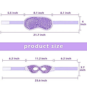 Permotary 2PCS Gel Eye Mask Reusable Hot Cold Compress Pack Eye Therapy,Therapeutic Gel Eye Spa Pad for Puffiness/Dark Circles/Eye Bags/Dry Eyes/Headaches/Migraines/Stress Relief-Purple&Pink