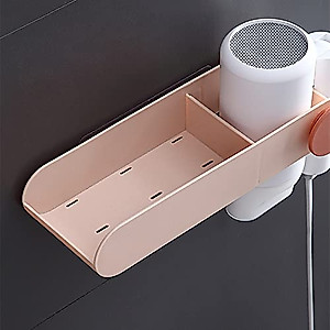 Wall Mounted Hair Dryer Bracket, Bathroom Cosmetics Shelf, Storage Rack, Hair Dryer Shelf Without Punching