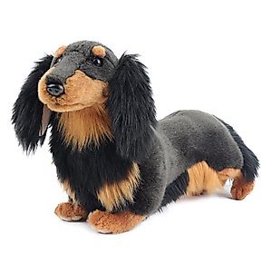 MY DOG Mini - Dachshund Longhair - Premium Dog Stuffed Animal - Lifelike & Realistic