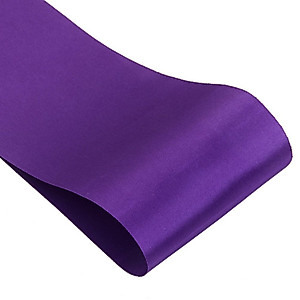 ULTNICE Plain Satin Sash DIY Satin Sash for Birthday Baby Shower Hen Party (Purple)
