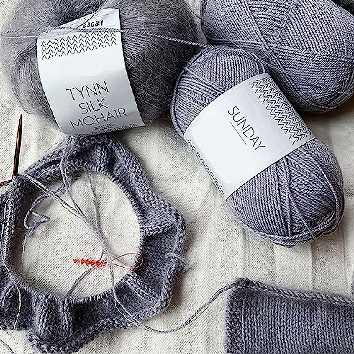 Yarn Ave 100% Merino Wool Soft Fingering Weight Warm Thin Yarn for Knitting Crocheting Audult Children Babies Sweaters Pullovers Cardigans Vests 50g/1.76oz (#6707)