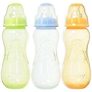 Nuby No-Drip Tinted Bottle 3Pk 10 Ounce - Assorted Colors