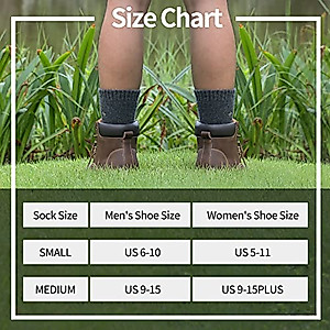 EIZNIZ 3 Pairs Merino Wool Socks for Men & Women, Thermal Warm Winter Crew Socks for Hiking, Unisex Cold Weather Boot Socks