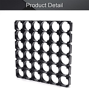 Bettomshin 10Pcs 6x6 Cell Spacer 18650 Lithium Battery Plastic Holder Bracket for DIY Battery Pack 18.5mm Hole Dia