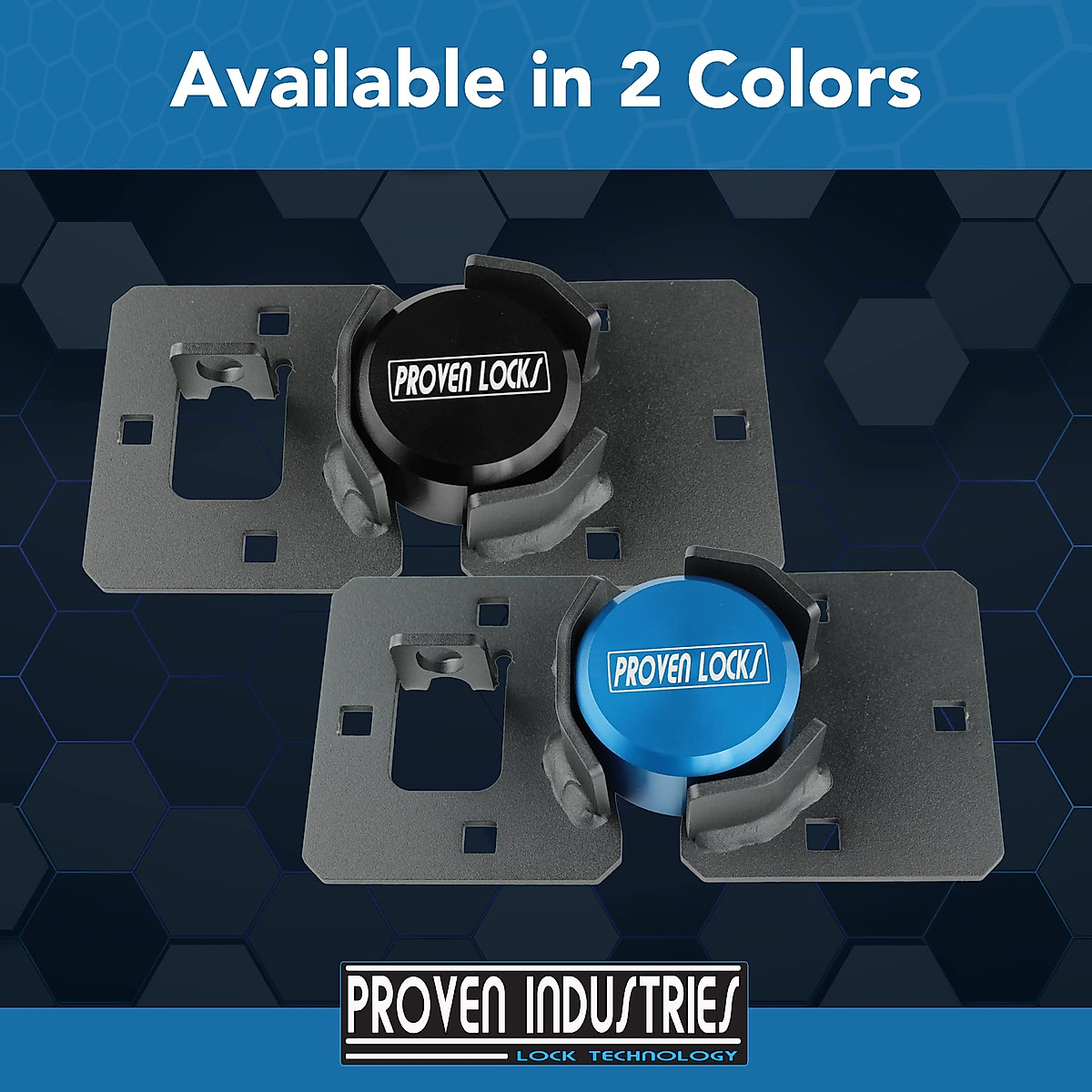 Proven Industries Puck Lock and Hasp Kit, Storage-Door Lock, Made in The USA, (Black)