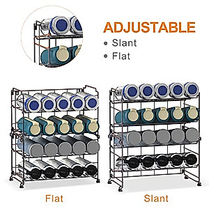 AULEDIO Water Bottle Organizer, 2-Pack 2 Tier Stackable Watre Bottle Holder, Adjustable Bottle Organizer, Brone