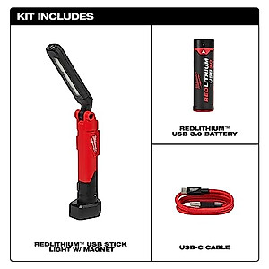 Milwaukee Electric Tool Redlithium Usb Stick Light