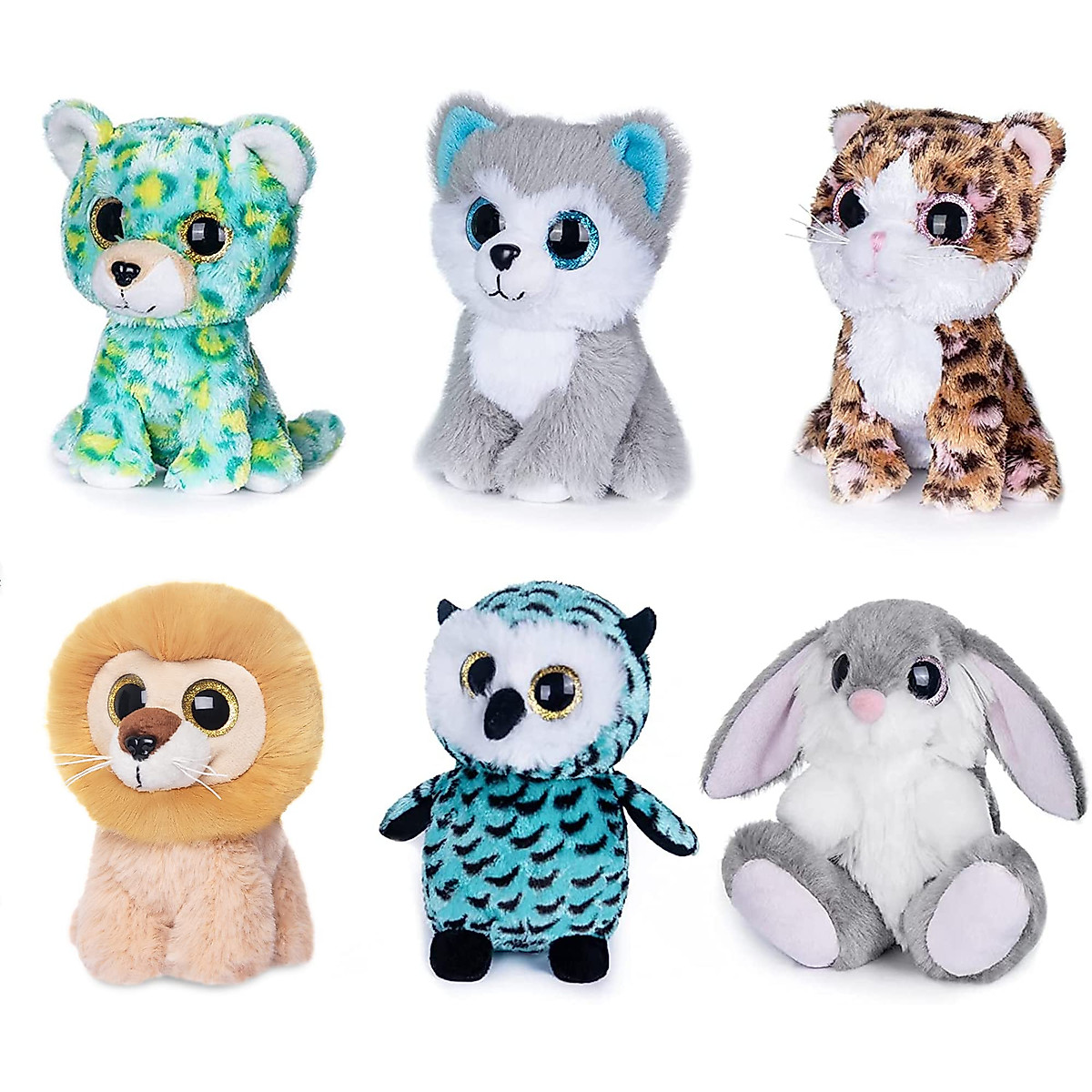 My OLi 5" Plush Toys Set: Stuffed Animals Bundle - Cute Animals Toys Pack of 6 for Babies & Kids