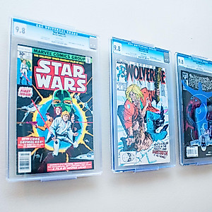 CollectorMount Comic Mount 5 Pack, Comic Book Shelf Stand or Wall Mount Display, Invisible and Adjustable