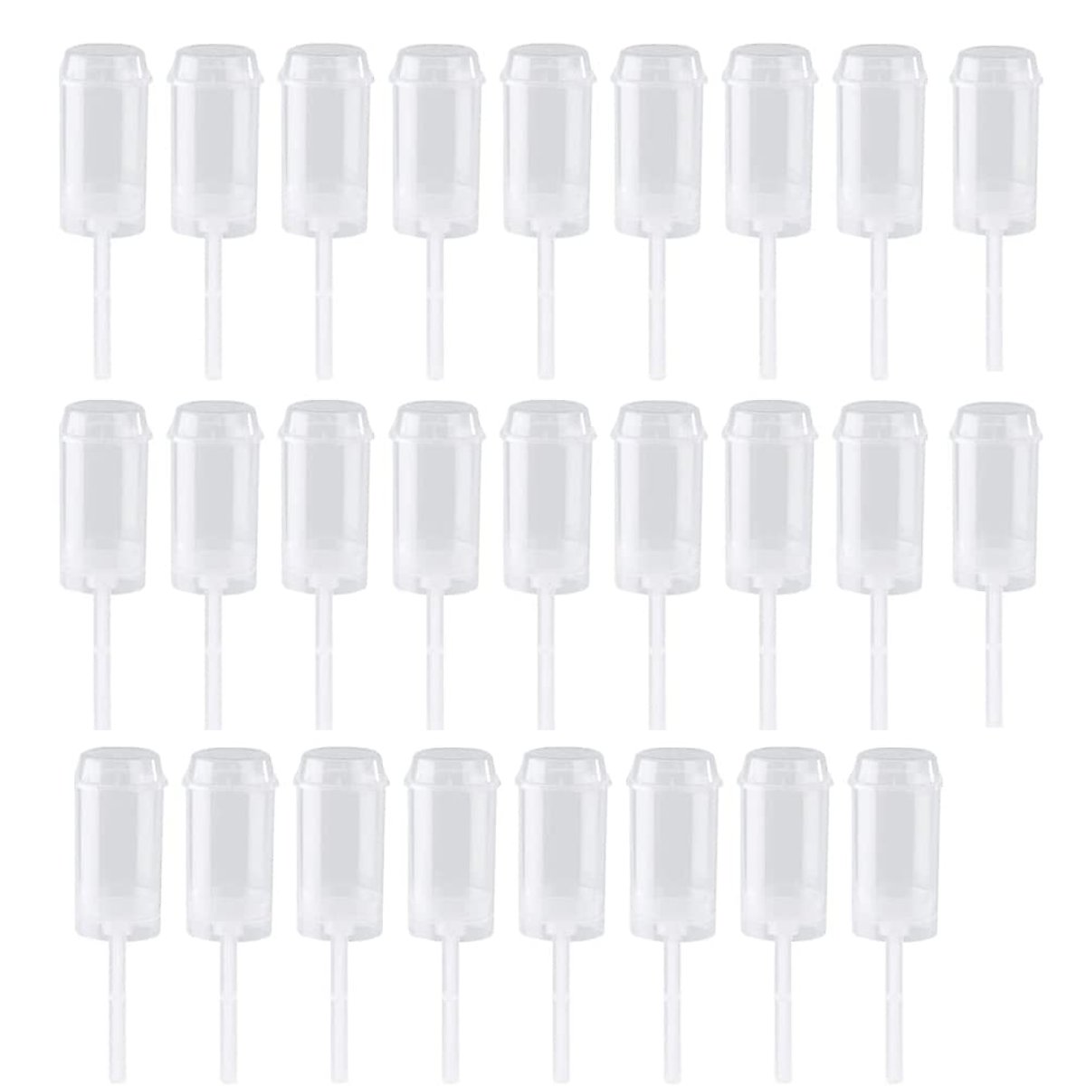 26 Pack Round Shape Clear Push-Up Cake Pop Shooter (Push Pops) Plastic Containers with Lids
