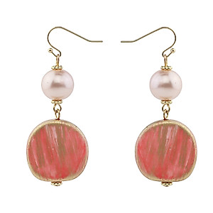 Coiris Women's Beaded Strand Statement Necklace Beads Collar (N0002-Coral Orange)