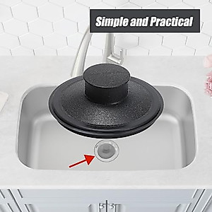Sink Stopper Exact Replacement for InSinkErator STP-PL/STPPL for Kitchen Drain Stopper and Garbage Disposal Plug, Compatible with Standard 3-1/2" Drains from Kohler, Waste King, Whirlpool, and More