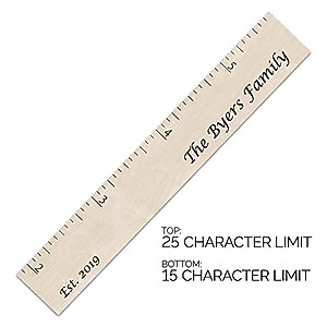 Headwaters Studio Wooden Growth Chart - Personalized Height Ruler for Wall Kids, Growth Chart for Wall, Wall Ruler for Kids Height, Height Chart for Kids, Kids Height Wall Chart - Short & Regular Size