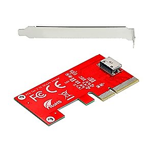 NFHK PCI-E 3.0 Express 4.0 x4 to Oculink Internal SFF-8612 SFF-8611 Host Adapter for PCIe SSD with Bracket