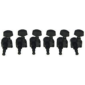 KAISH Black 2 Pin Locking Tuners Tuning Keys Pegs Machine Heads for American Stratocaster/Telecaster Strat/Tele