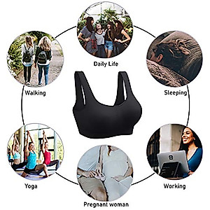 Onory 3 Pack Sports Bras for Women Wirefree Padded Workout Yoga Gym Fitness Bra Medium Support