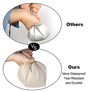 Patio Chair Covers Waterproof Outdoor Furniture Covers 1 Pack Heavy Duty 600D Deep Seated Patio Lounge Chair Cover for All Weathers Veranda Lawn Backyard, Khaki & Brown, 35"X38"X31"