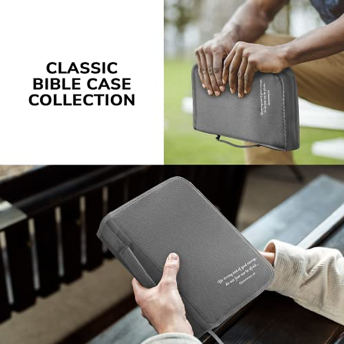 Set of 2 Bible Cover Cases for Men and Women Large & Medium Sizes by DEHITE