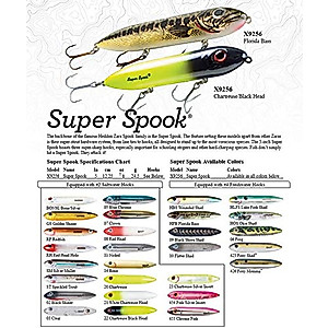Heddon Super Spook Topwater Fishing Lure for Saltwater and Freshwater, Red Head, Super Spook (7/8 oz)
