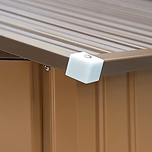 Outsunny 9' x 6' Metal Storage Shed Garden Tool House with Double Sliding Doors, 4 Air Vents for Backyard, Patio, Lawn Brown