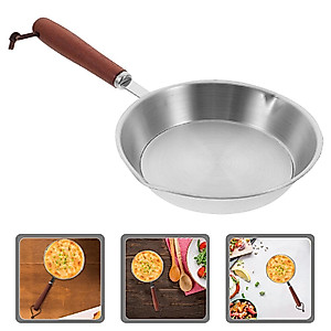 Hemoton Mini Stainless Steel Fry Pan Nonstick Frying Pan Skillet, 5.4 Inch Cooking Surface Nonstick Skillet Use in the Oven, on the Stove, on the Grill, or Over a Campfire Non Stick Skillets