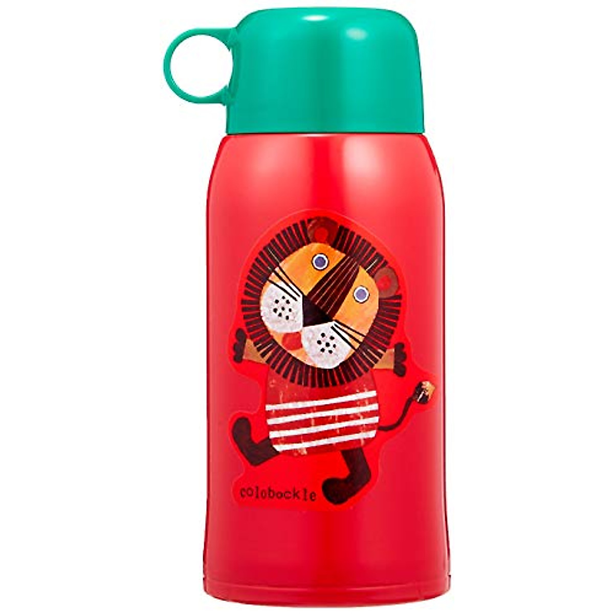 Tiger water bottle 600 ml with direct drinking cup 2 WAY stainless steel bottle with pouch Sahara Colobocle lion MBR - B 06 G - RL Tiger