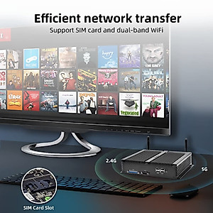 Mini Desktop Computer, Core i7-8550U, 32GB DDR4 RAM 1TB SSD, 4K@60Hz Triple Display HDMI, DP, EDP, Dual Gigabit Ethernet, 4USB2.0, 4USB3.0, 6RS232 COM, LPT port, Dual Band WiFi, Bluetooth4.2, Win11