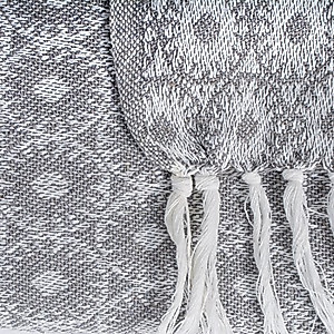 DII Rustic Farmhouse Throw Blanket with Decorative Tassels, Use for Chair, Couch, Bed, Picnic, Camping, Beach, & Just Staying Cozy at Home, 50x60, Gray