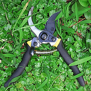 TOOLMOOM Hand Pruner Professional Pruning Shears Heavy Duty Garden Shears, Clippers for The Garden,Tree Trimmers (Black)