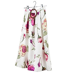 HANGERWORLD 12 Chrome 13.4inch Metal Pants Skirt Adjustable White Non Slip Clip Coat Clothes Garment Hangers with Accessory Hook