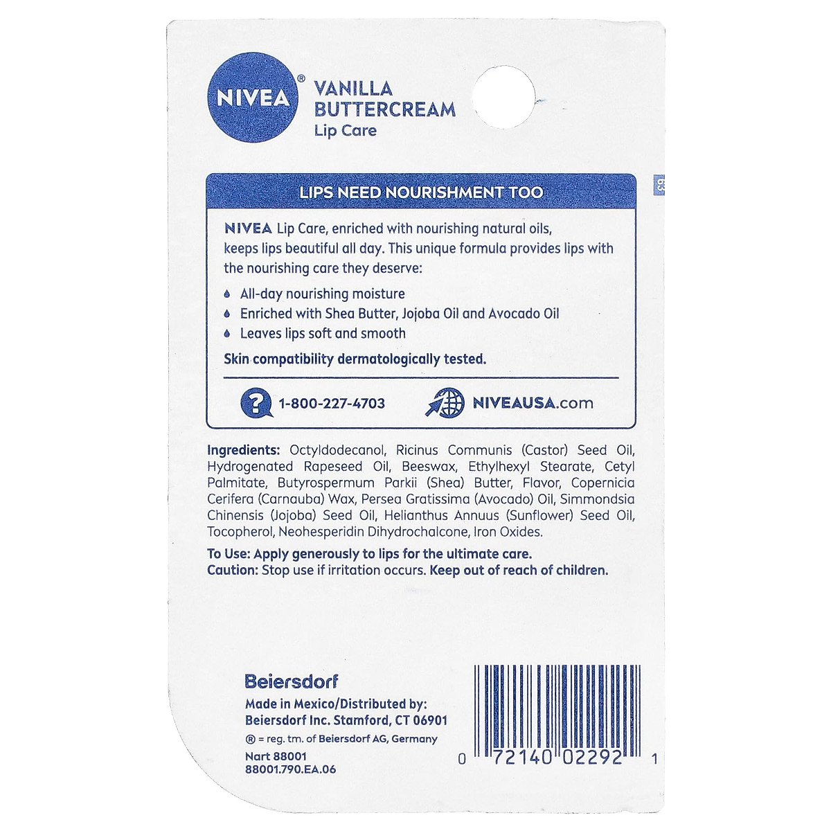 Nivea Lip Balm - Vanilla Buttercream - 0.17oz, 0.17 Oz
