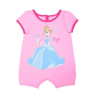 Disney Baby Cinderella 3 Pack Rompers, Pink, 6 Months