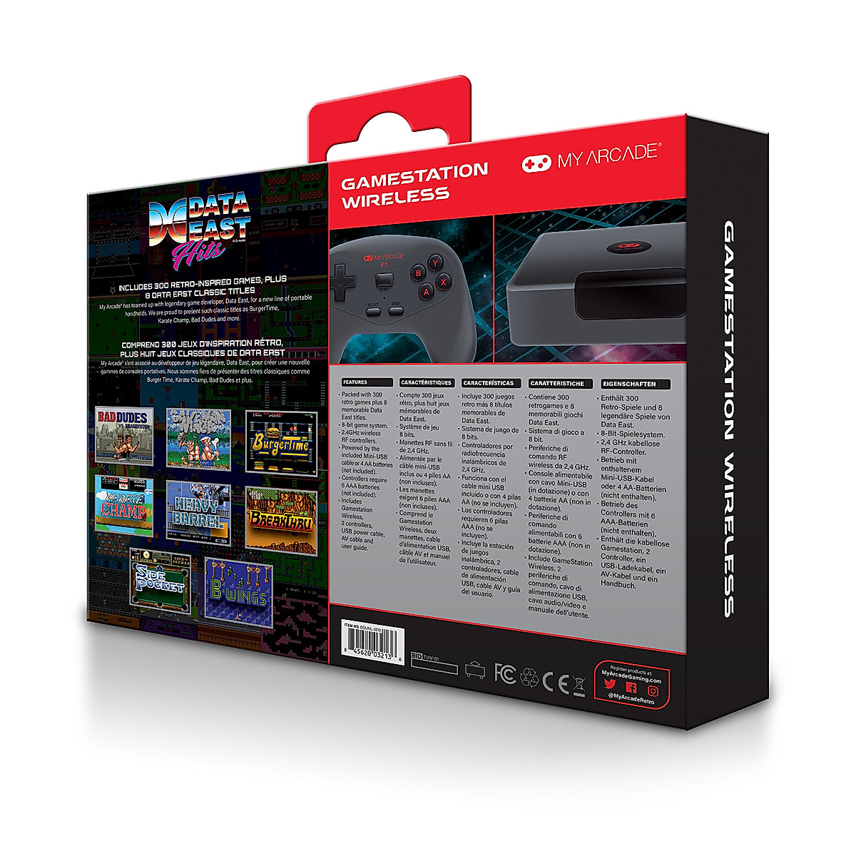 Bionik DRMDGUNL3213 Game Station Wireless Plug & Play Game Console with 2 Controllers, Black