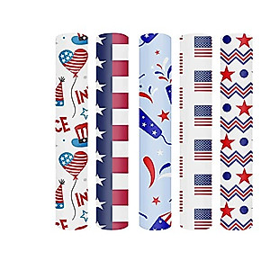 Teal Vinyl Letters 1 PCS Independence Day Heat Transfer Vinyl Rainbow Stripe Pattern Vinyl Vinyl Bundling Roll Soft Metal HTV Vinyl for Ironing Clothes and Other Fabrics 30x25cm Roll (E, One Size)