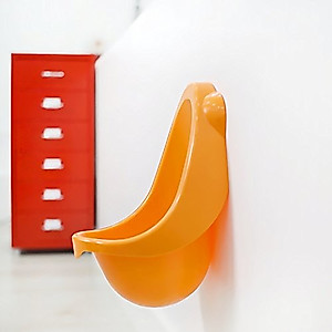 JD Kids Urinals with Clips on Toilet Bowl Potty Training for Boys Pee 5 Color Child (Orange)