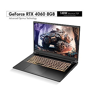 Sager 2023 NP8875D Gaming Laptop, 17.3 Inch UHD 144Hz 100% DCI-P3 G-Sync, Intel i9-13900HX, RTX 4060 8GB, 32GB RAM, 2TB Gen4 NVMe SSD, Win 11