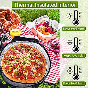 Double Decker Casserole Carrier for Hot or Cold Food,Pie Carrier,Casserole Carrier,Casserole Dish Carrying Case,Insulated Food Warmer Bag for Picnic