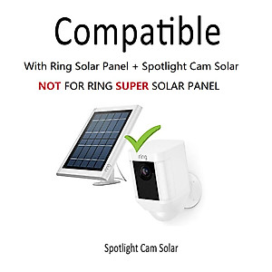 8.2ft Weatherproof DC Extension Cord for Ring Spotlight Cam Battery Solar Panel for Maximum Sunlight Exposure